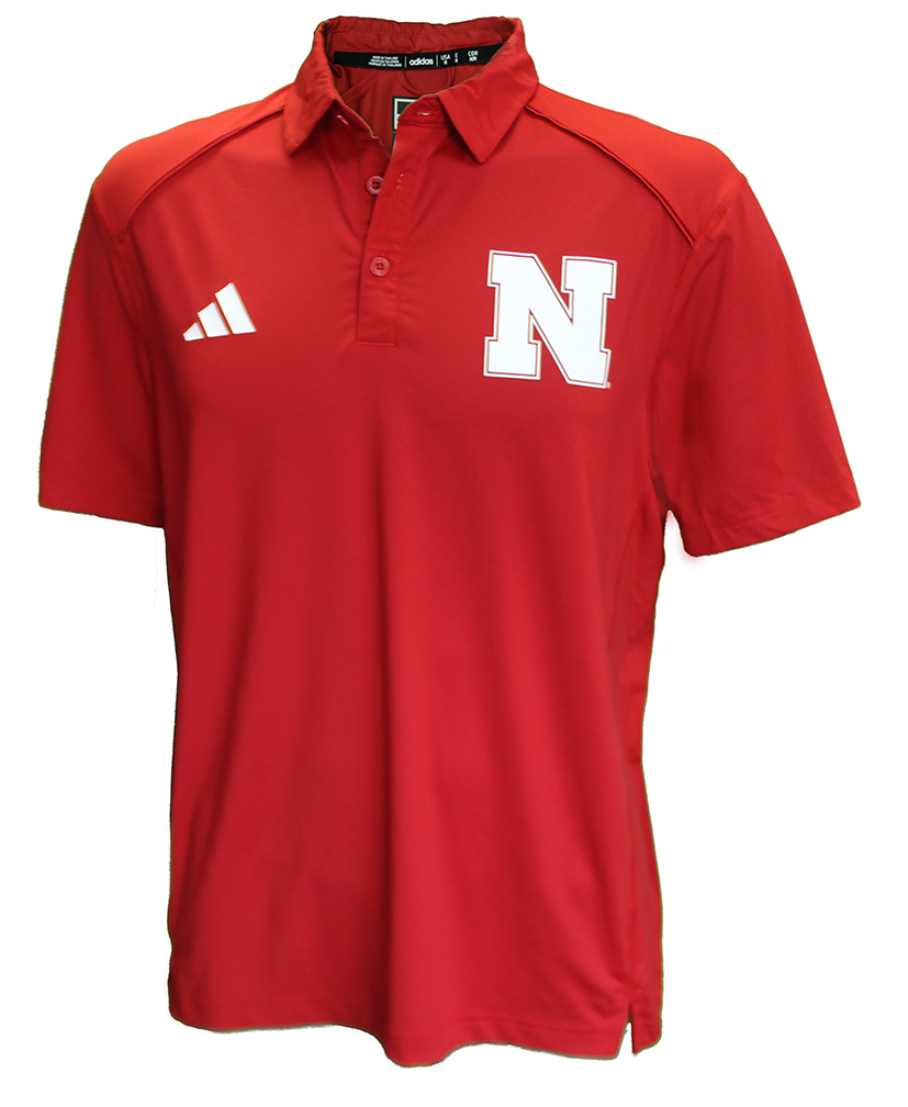 Adidas Red Nebraska Memorial Stadium Classic Polo