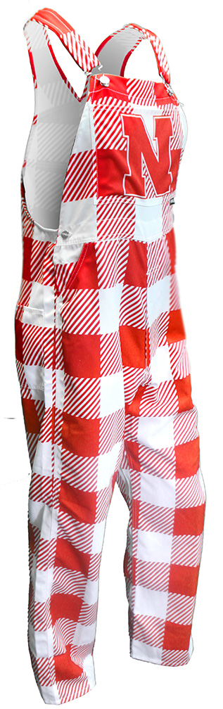 Red And White Buffalo Check Bib Overalls FOCO