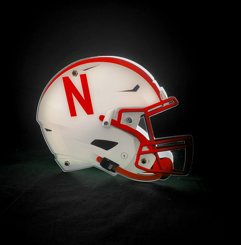 Nebraska Huskers Helmet LED Desklite Evergreen