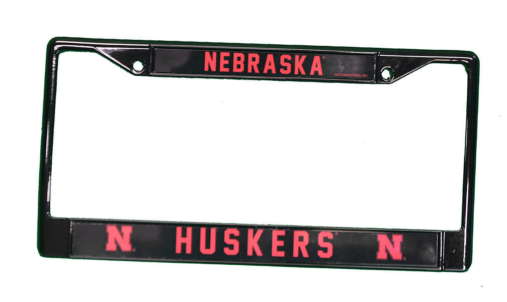Black Nebraska Huskers License Frame Rico
