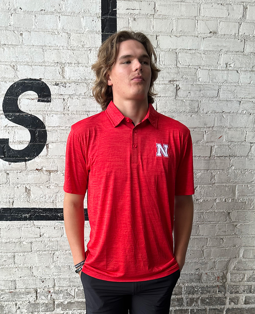 Red Nebraska Positraction SS Polo Colosseum