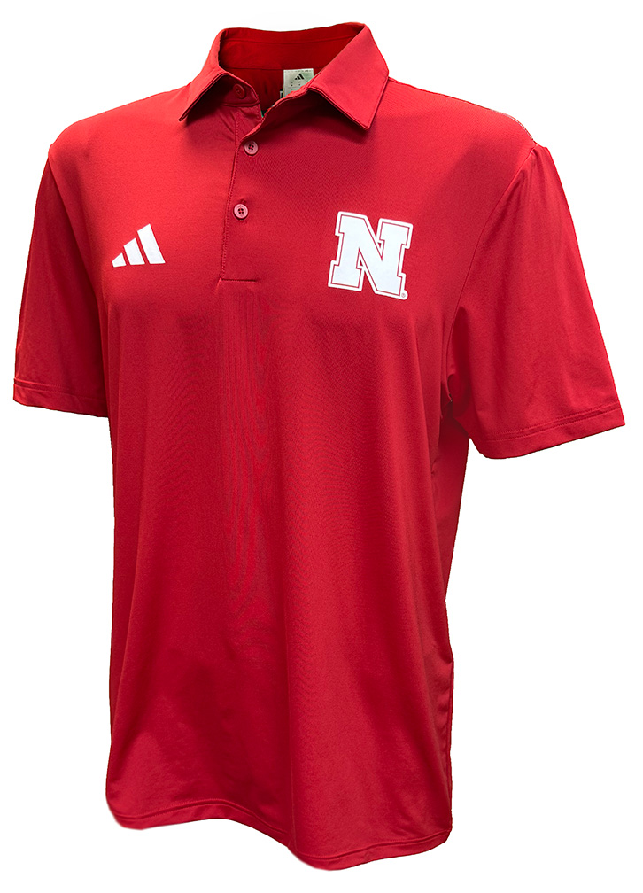 Adidas 2025 Red Nebraska ULT365 Coaches Polo