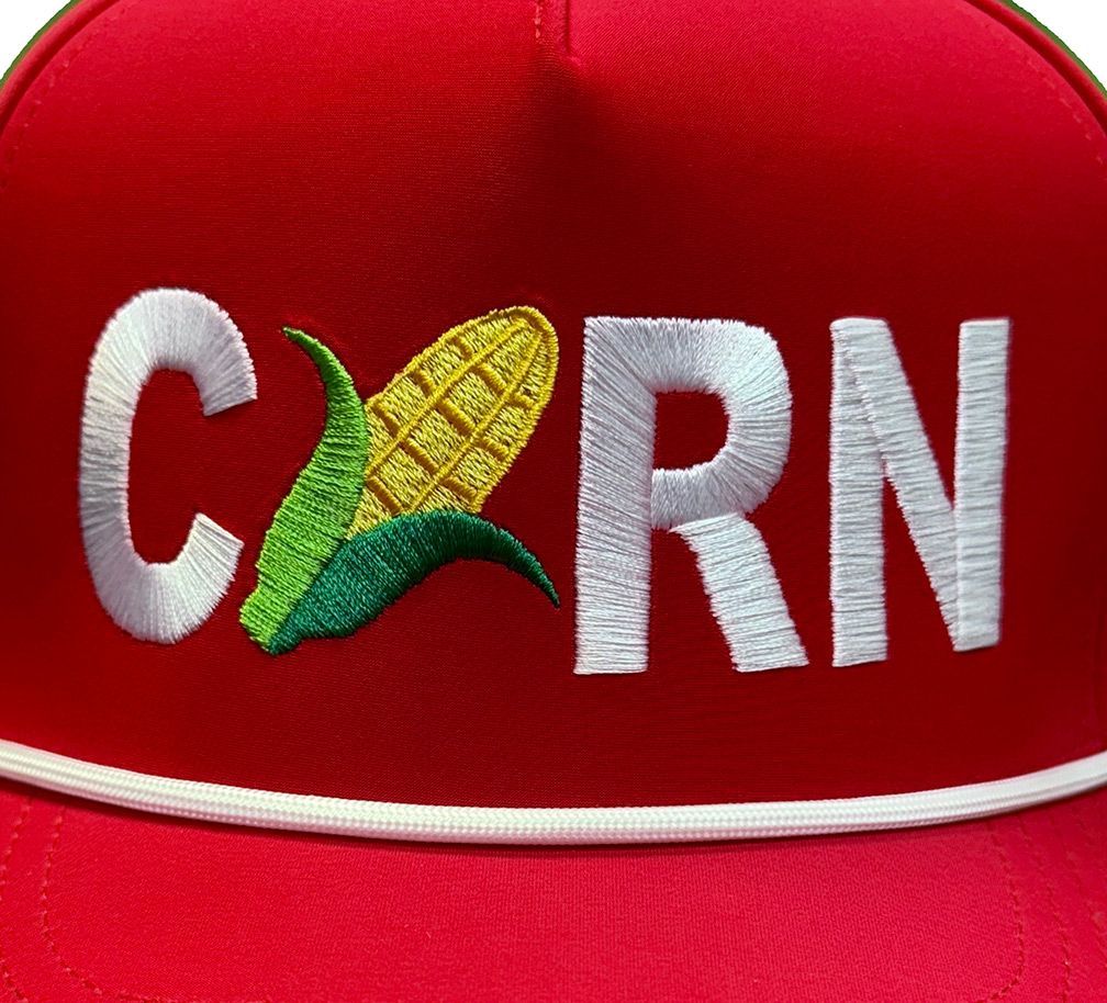 Red Corn With Rope Adjustable Hat L2